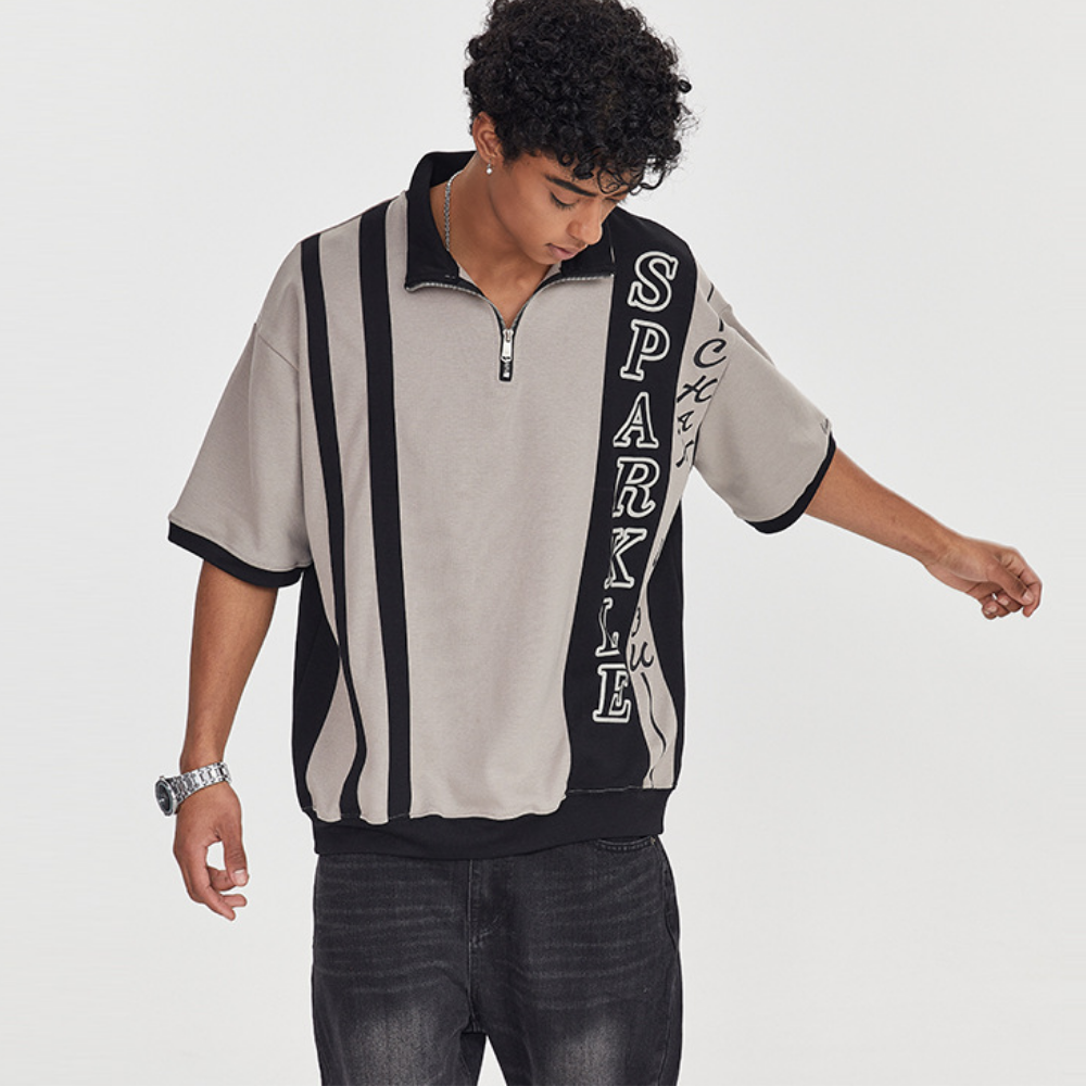 Retro Half-Zip Polo Shirt – AokLok (Kclot)