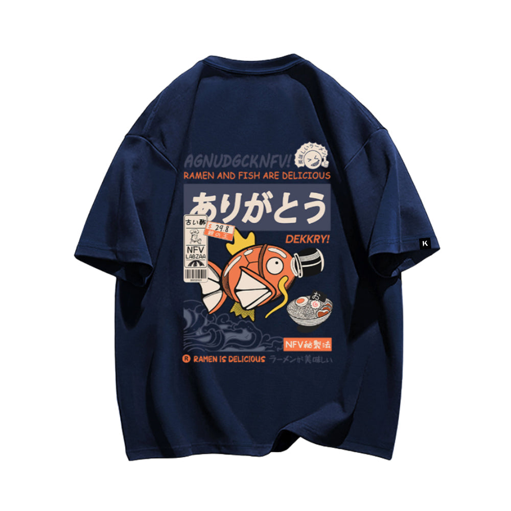 Cute Cartoon Fish Graphic T-Shirt – AokLok (Kclot)
