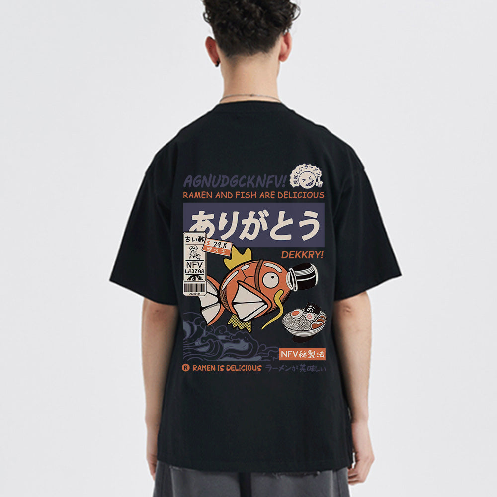 Cute Cartoon Fish Graphic T-Shirt – AokLok (Kclot)