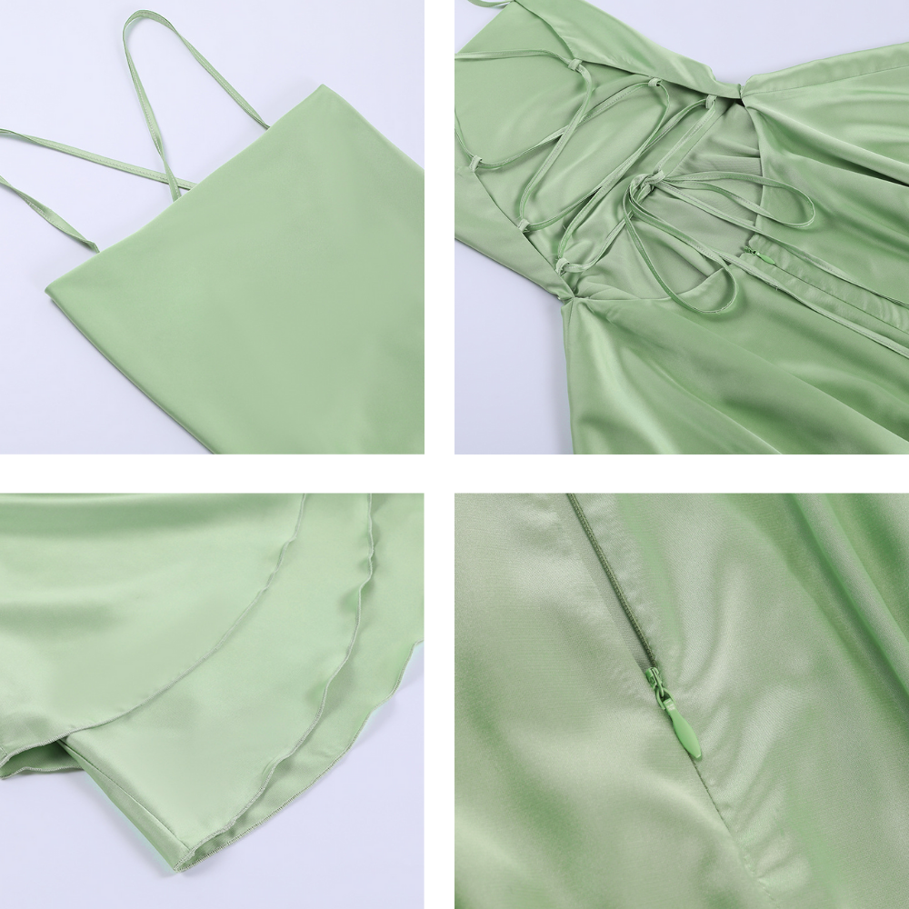 Women's Satin A-Pulse Dress – AokLok (Kclot)